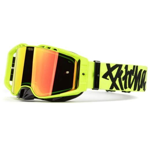 mx goggles Pitcha FURIOUS fluo/black - red mirrored | Pitcha